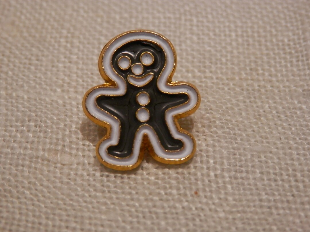 Gingerbread Man Button - Etsy