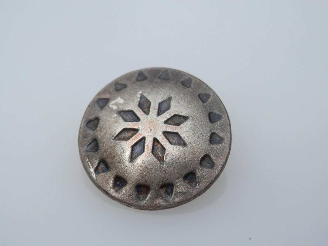 Vintage Pewter Button - Etsy