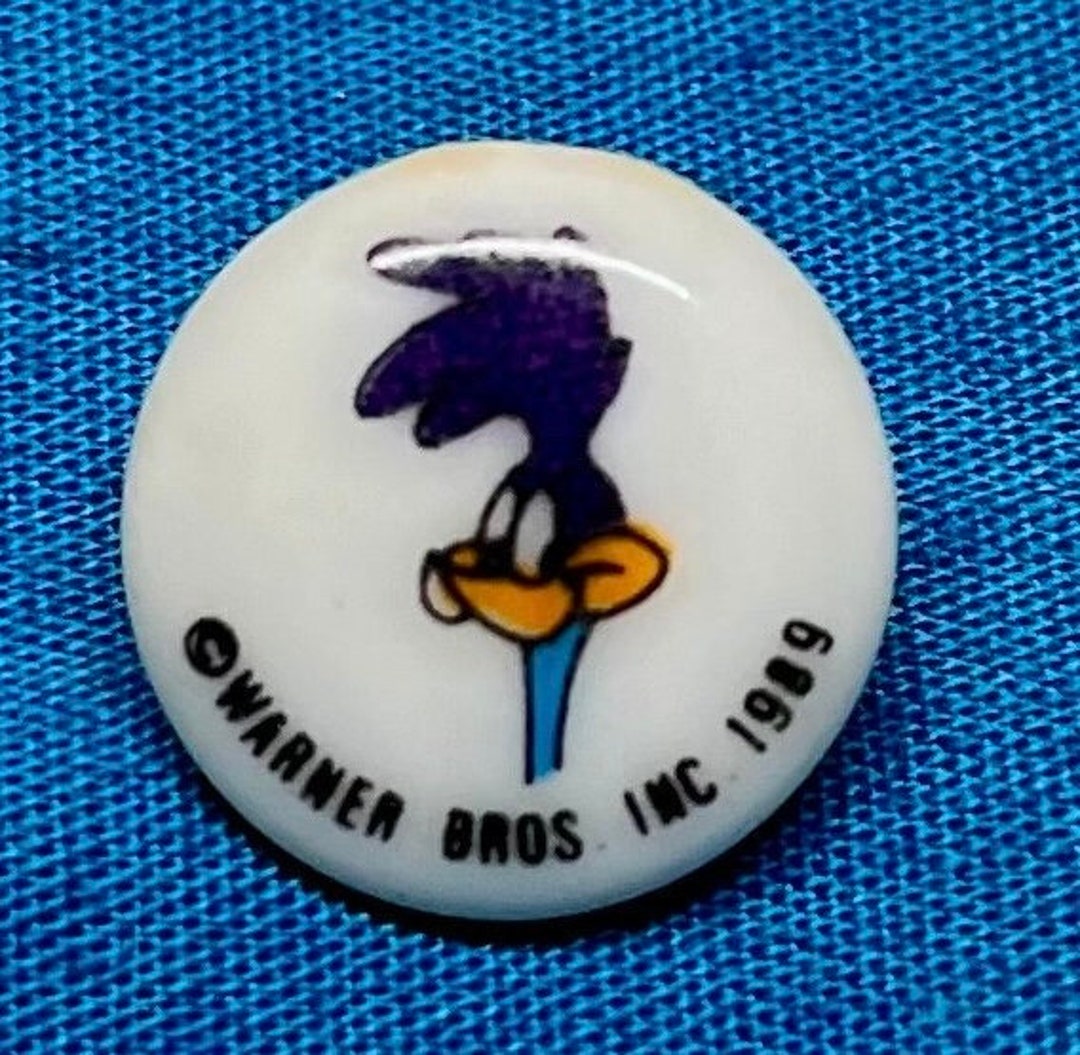 Vintage Warner Brothers 1989 Road Runner Button - Etsy