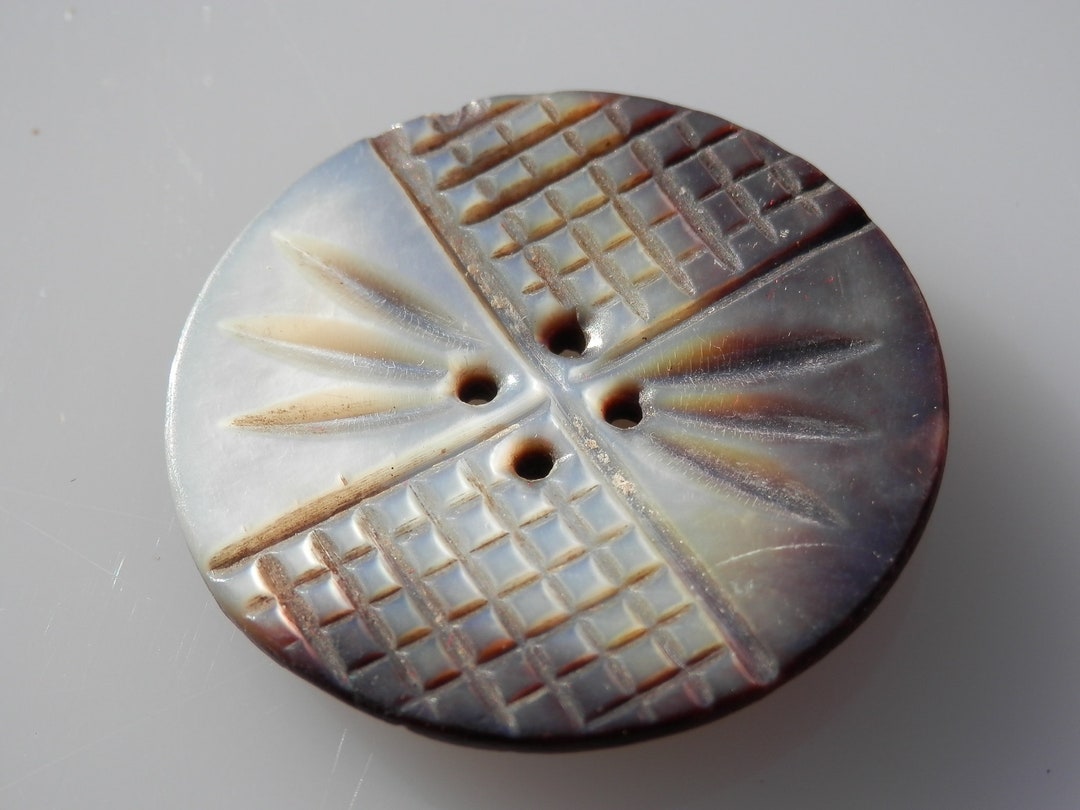Large Vintage Shell Button - Etsy