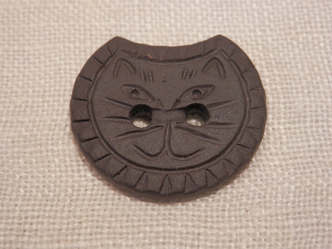 Vintage Cat Button - Etsy