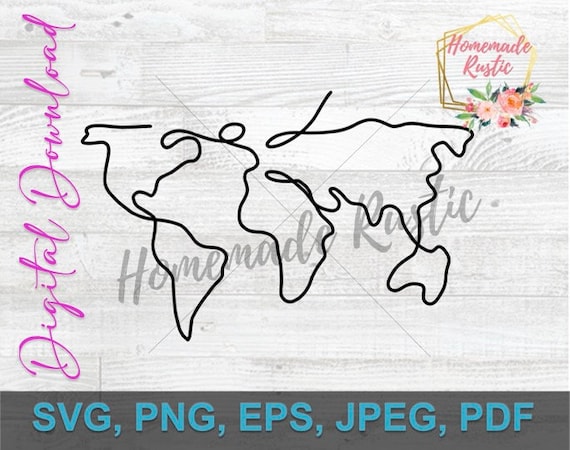 Digital File Interconnected Map. Line Art Tattoo Style | Etsy