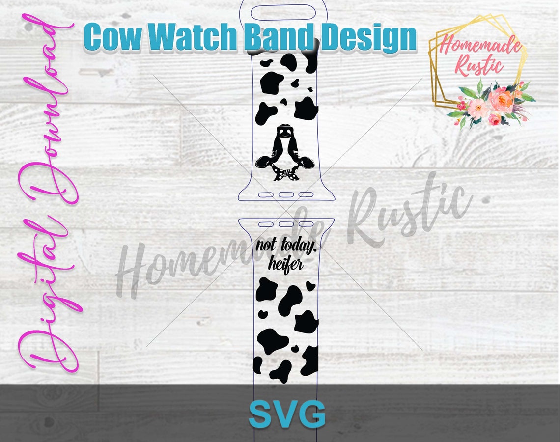 Digital File Cow Smart Watch Band Design. SVG File. for | Etsy