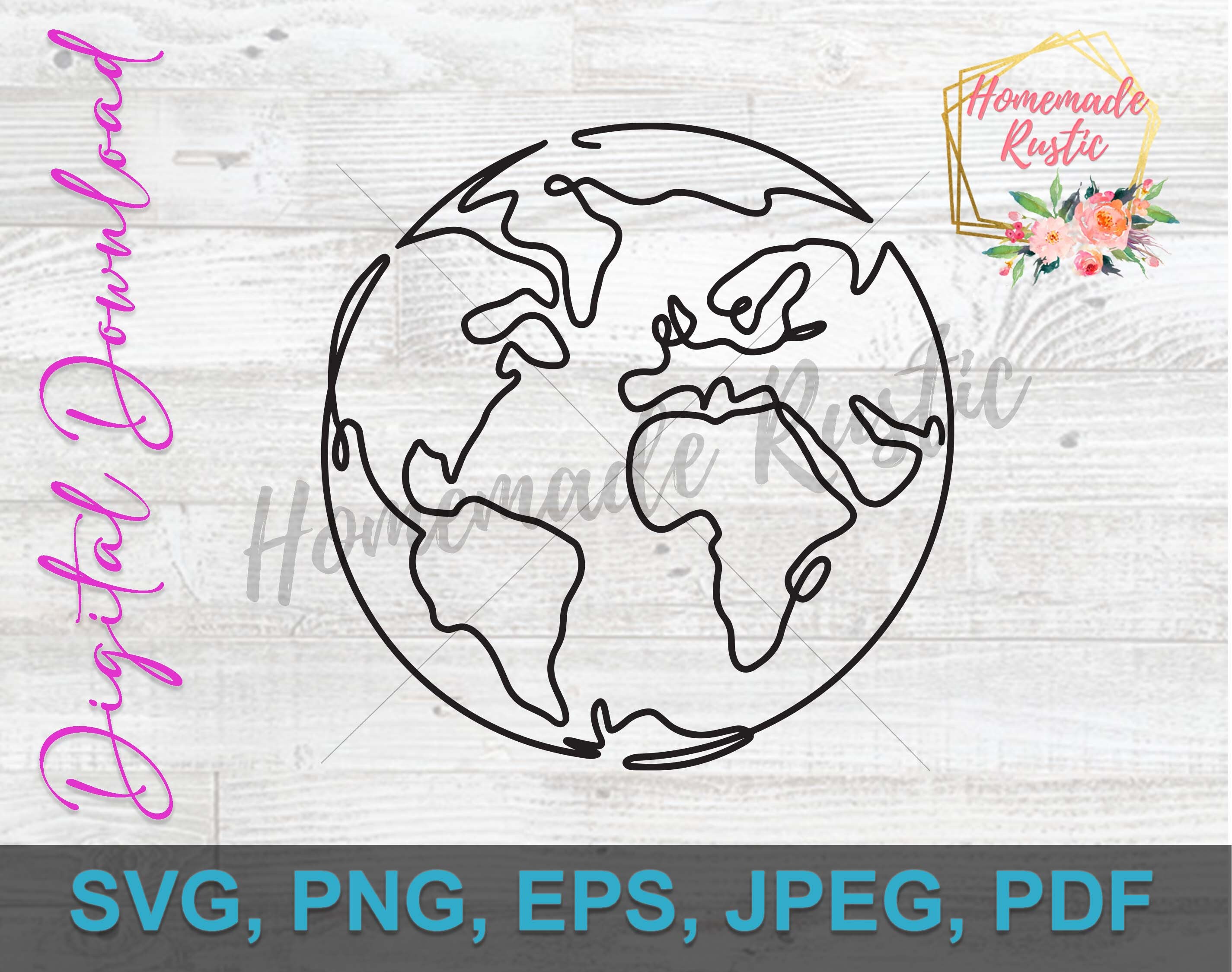 World Map Tattoo Outline