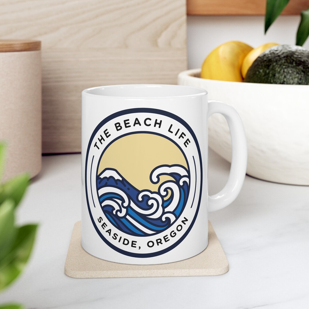 Oregon Coast Seaside Beach Mug, Popular Beaches of Oregon State, Oregon ...