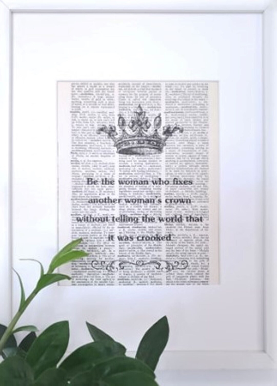 Woman's Crown Dictionary Art Print, Book Page Art, Feminist Art, Crown ...