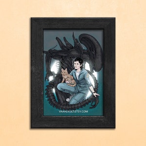 Alien / Xenomorph / Ellen Ripley & Jones 5x7 Print - Etsy