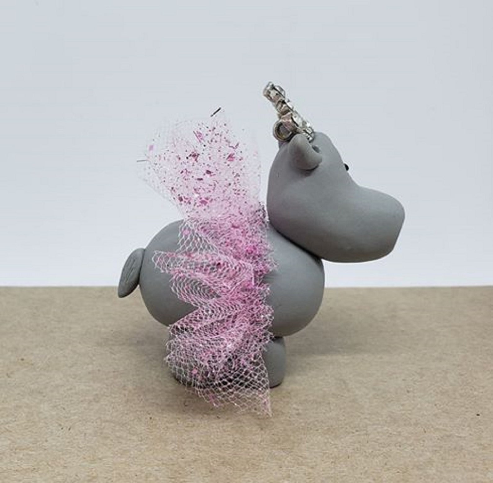 Princess Hippo With Tutu Ornament Cake Topper | Etsy