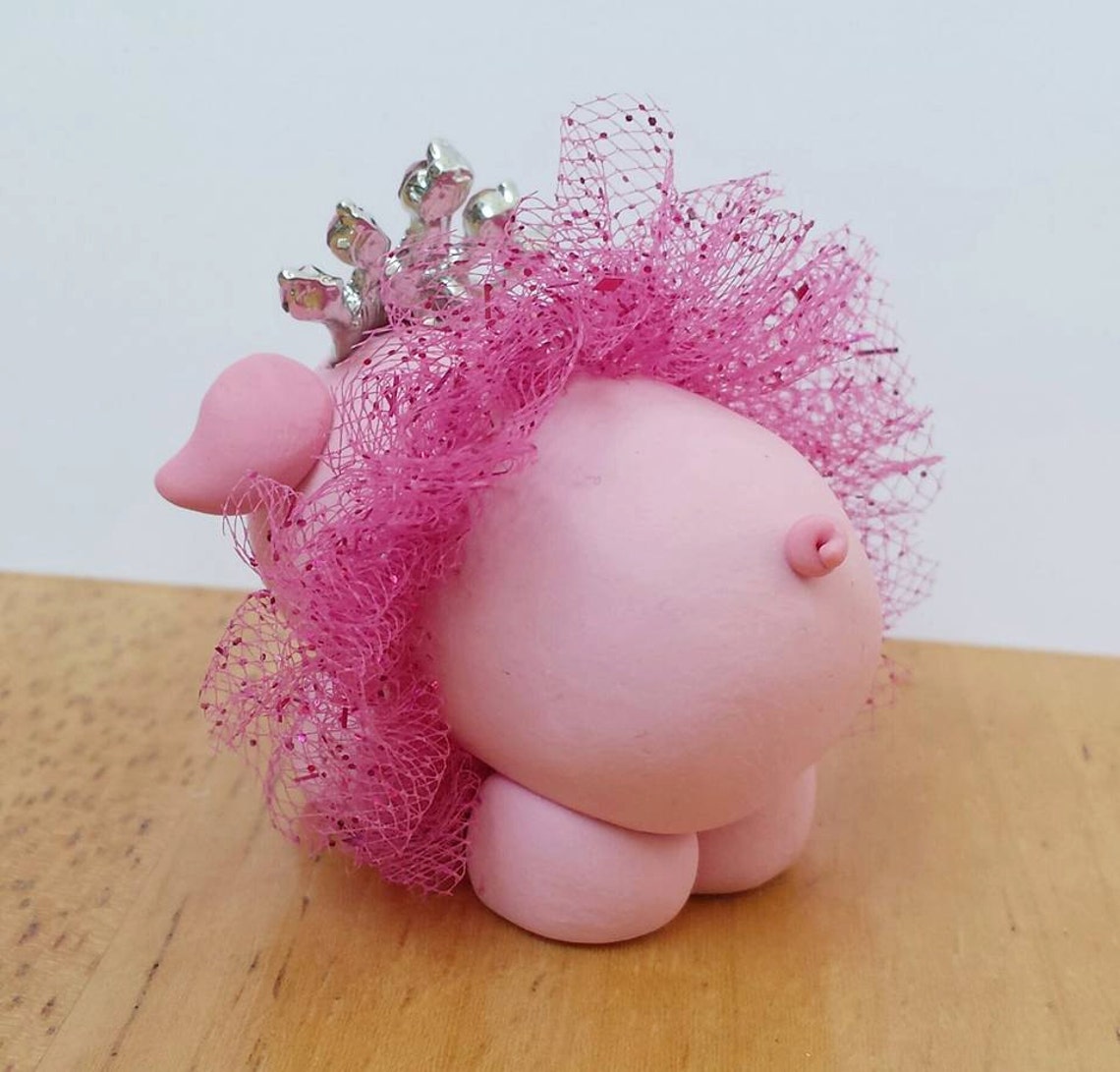 Adorno de cerdo princesa rosa o topper de pastel con tutú rosa | Etsy