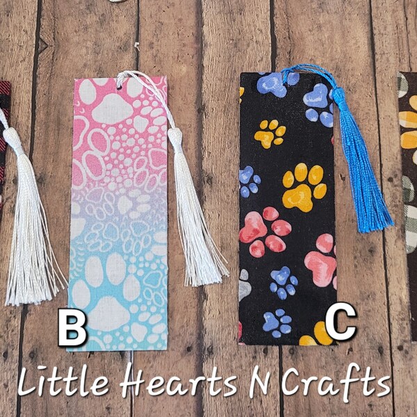 Paw Print Bookmark - Etsy