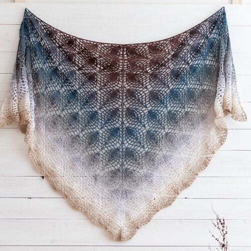 Crochet Nightfall Shawl Instant Download PDF Pattern Lace - Etsy