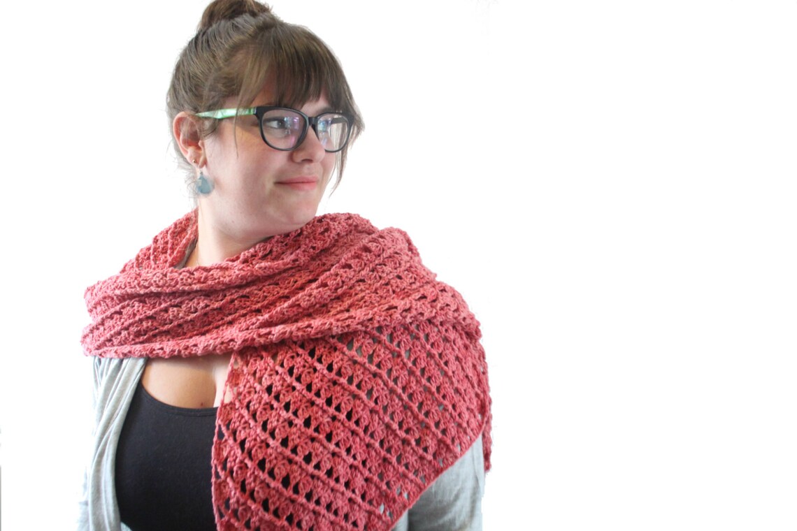 Ribbed Lace Scarf Crochet Pdf Pattern INSTANT DOWNLOAD | Etsy