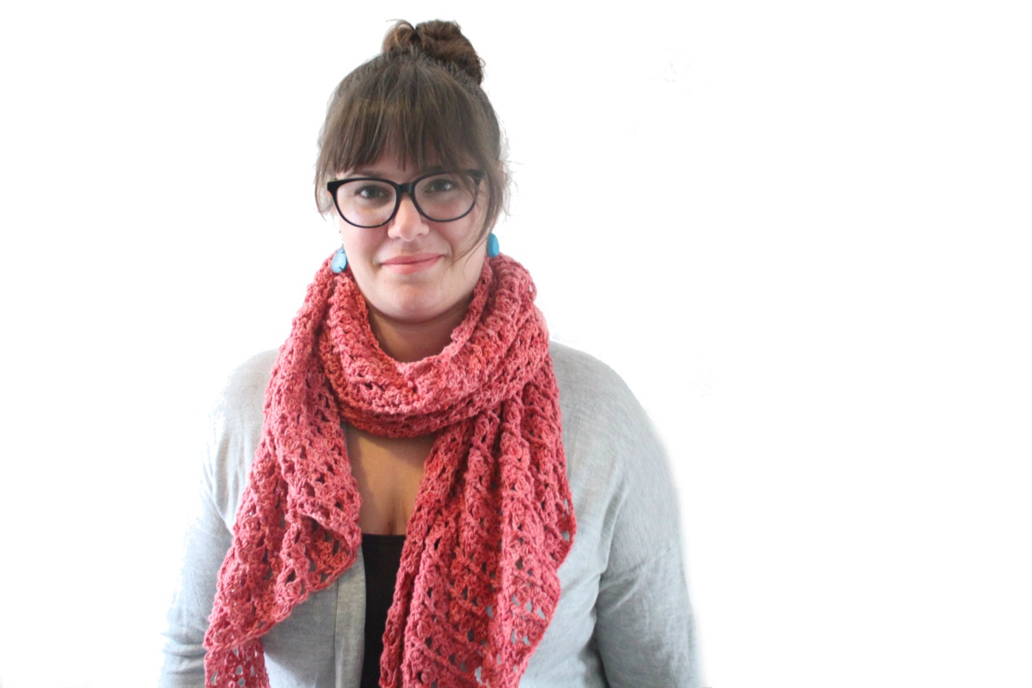 Ribbed Lace Scarf Crochet Pdf Pattern INSTANT DOWNLOAD | Etsy