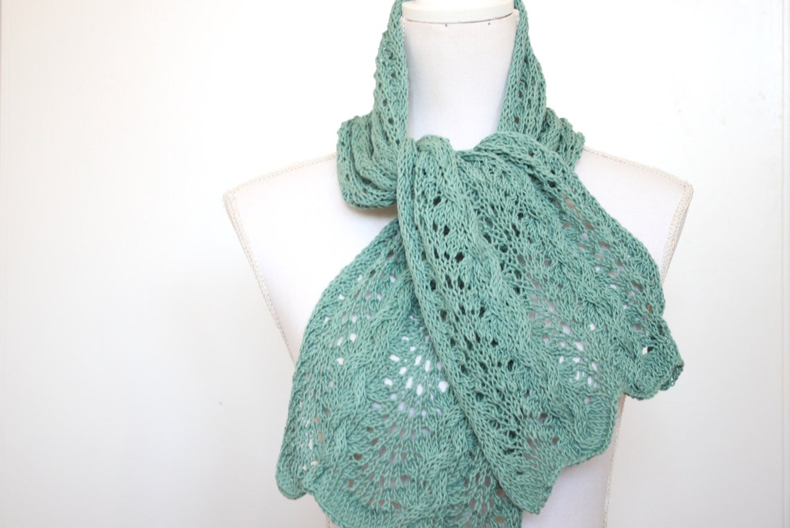 Cabled Chevron Scarf Knitting Pdf Pattern INSTANT DOWNLOAD - Etsy