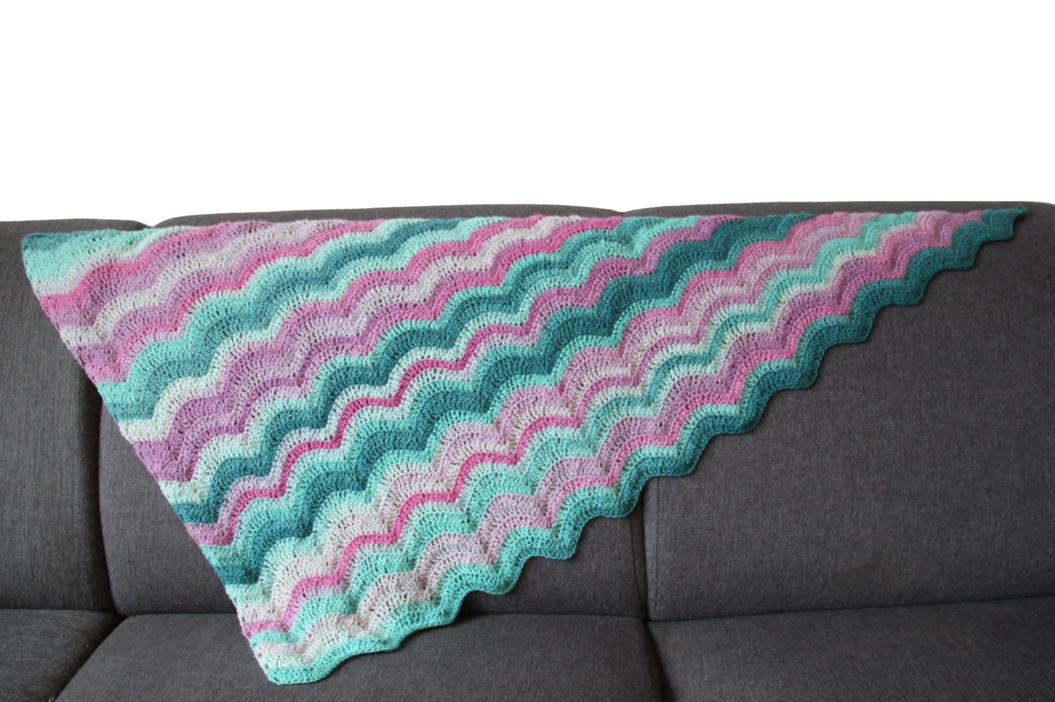 Sideways Chevron Shawl Crochet Pdf Pattern INSTANT DOWNLOAD | Etsy