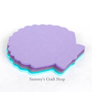 25 Sea Shell Die Cuts, Our Little Mermaid Party Decorations, Splish ...