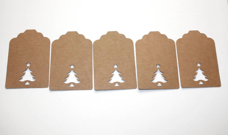 Kraft Christmas Tags Holiday Party Favor Tags DIY Christmas - Etsy