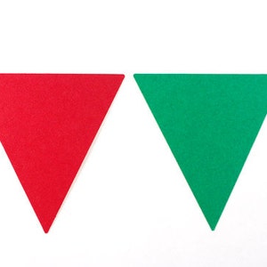 Triangle Flags Die Cuts, Red and Green Pennant Flags, DIY Triangle Flag ...
