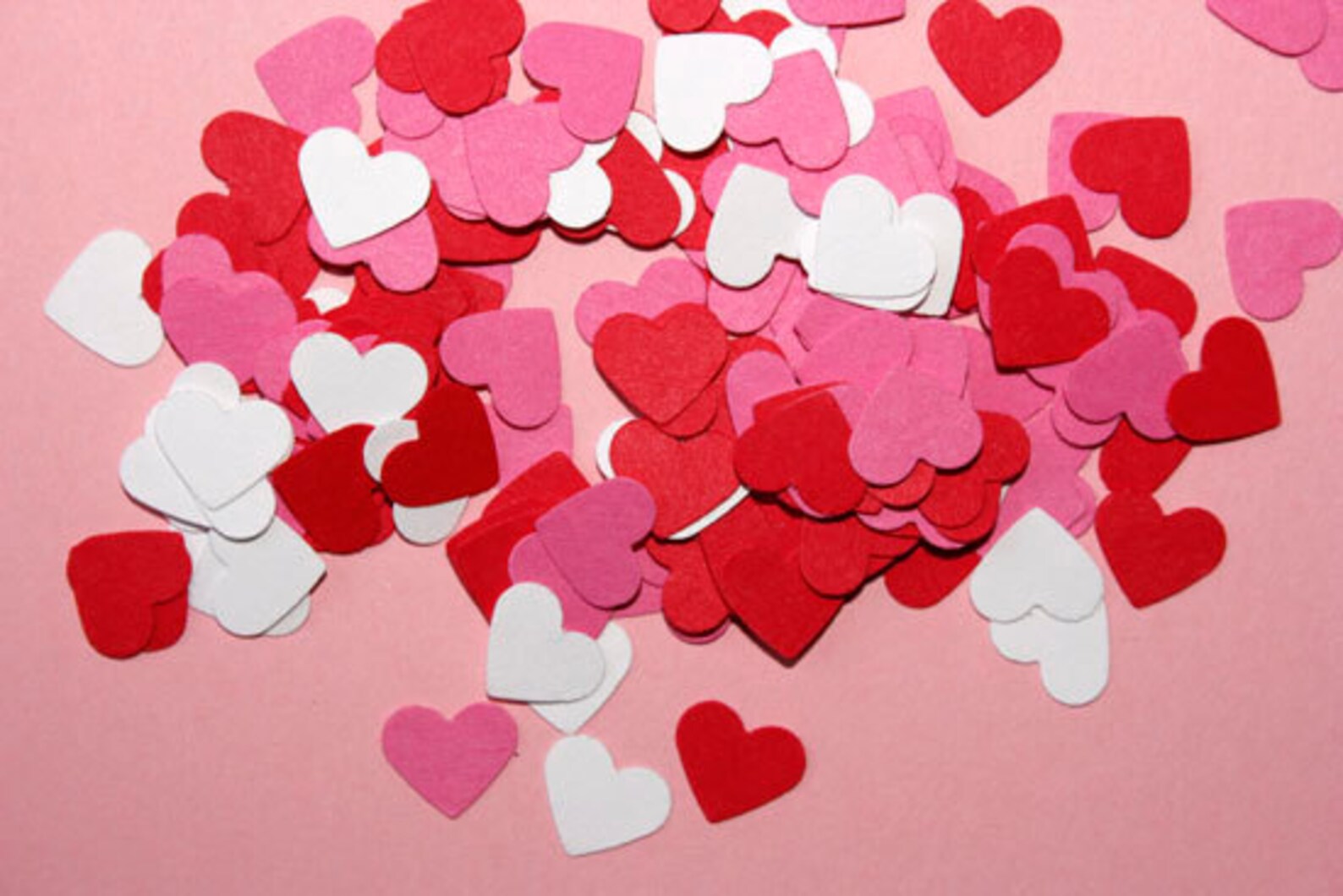 Valentine's Day Heart Confetti, MINI Red, Pink, White Heart Confetti ...