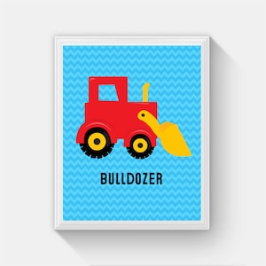 Construction Truck Wall Art Set, Instant Download Construction Theme ...