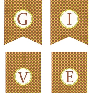 Thanksgiving Printable Decor, Give Thanks Banner Instant Download, DIY ...