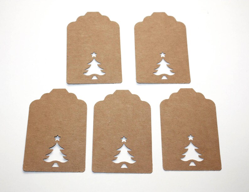 Kraft Christmas Tags Holiday Party Favor Tags DIY Christmas - Etsy