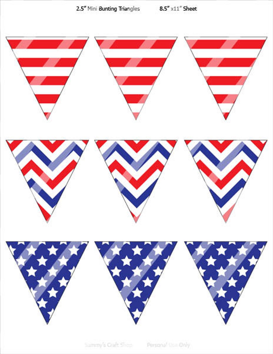 Printable Fourth of July Bunting, DIY Mini Pennant Flags Banner 4th of ...