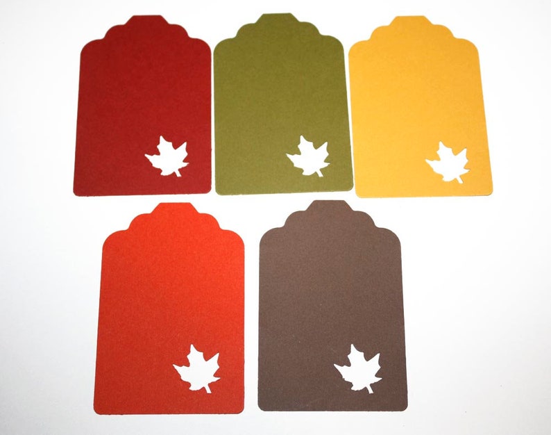 25 Maple Leaf Tags Die Cut Thanksgiving Tags Autumn Party - Etsy
