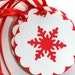 Set of 6 Handmade Snowflake Tags Snowflake Gift Tags Red and - Etsy