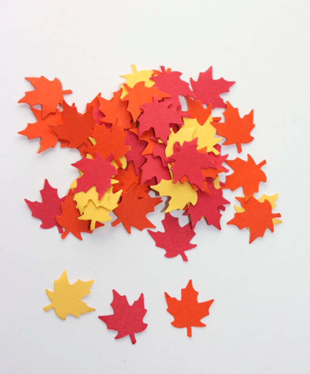 200 Maple Leaves Confetti, Fall Leaf Party Decor, Thanksgiving Confetti ...
