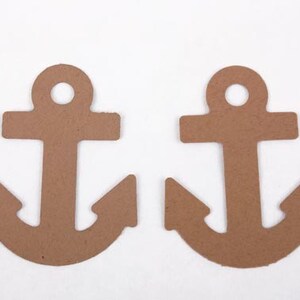 25 Kraft Paper Anchor Die Cuts for Nautical Theme & Beach Theme Wedding ...