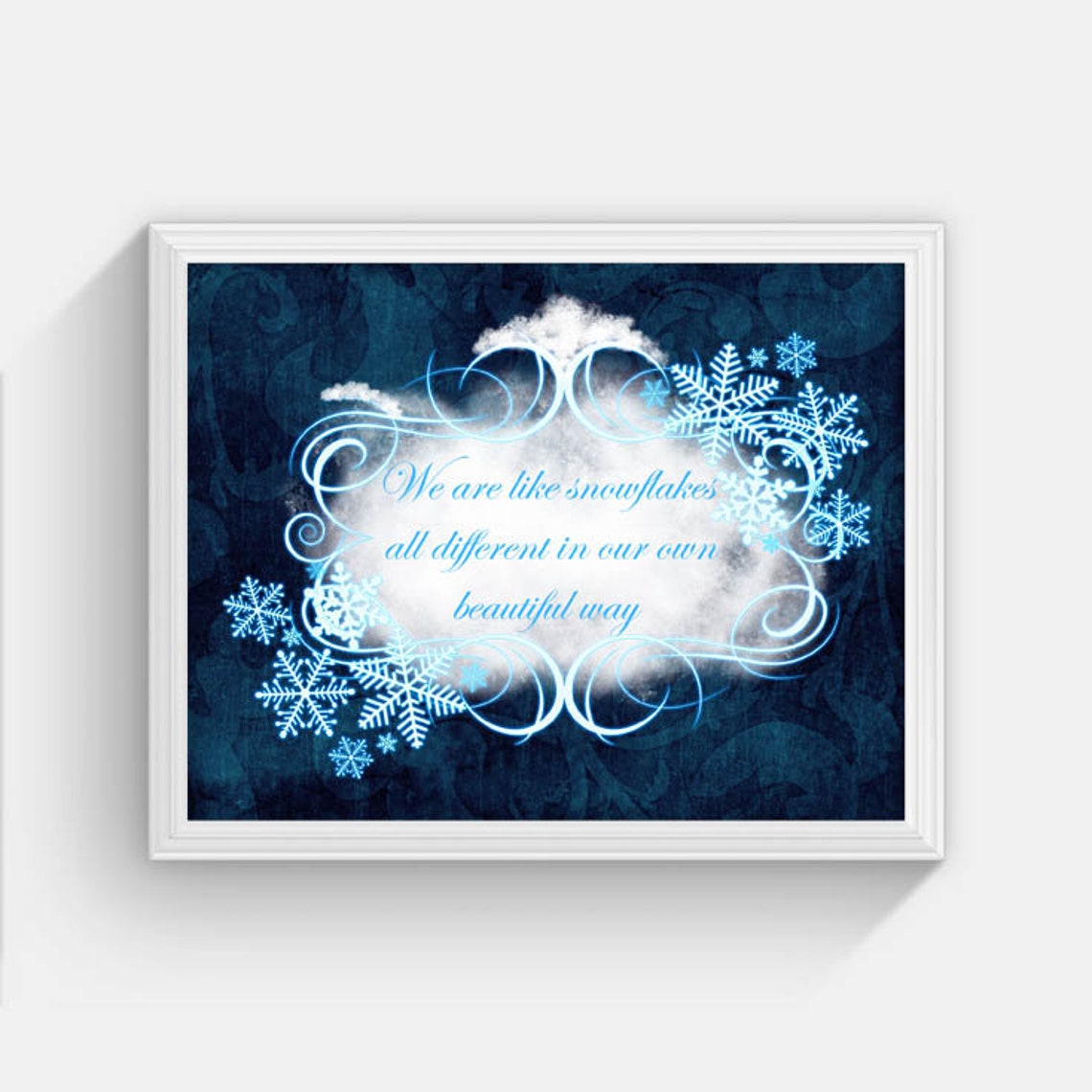 Winter Art Print We Are Like Snowflakes All Different in Our - Etsy