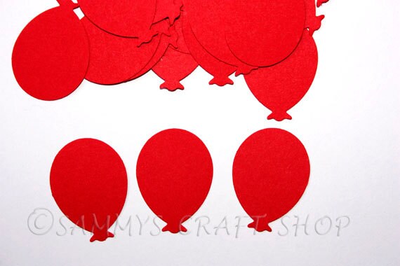 Red Balloon Confetti Birthday Party Confetti Graduation | Etsy