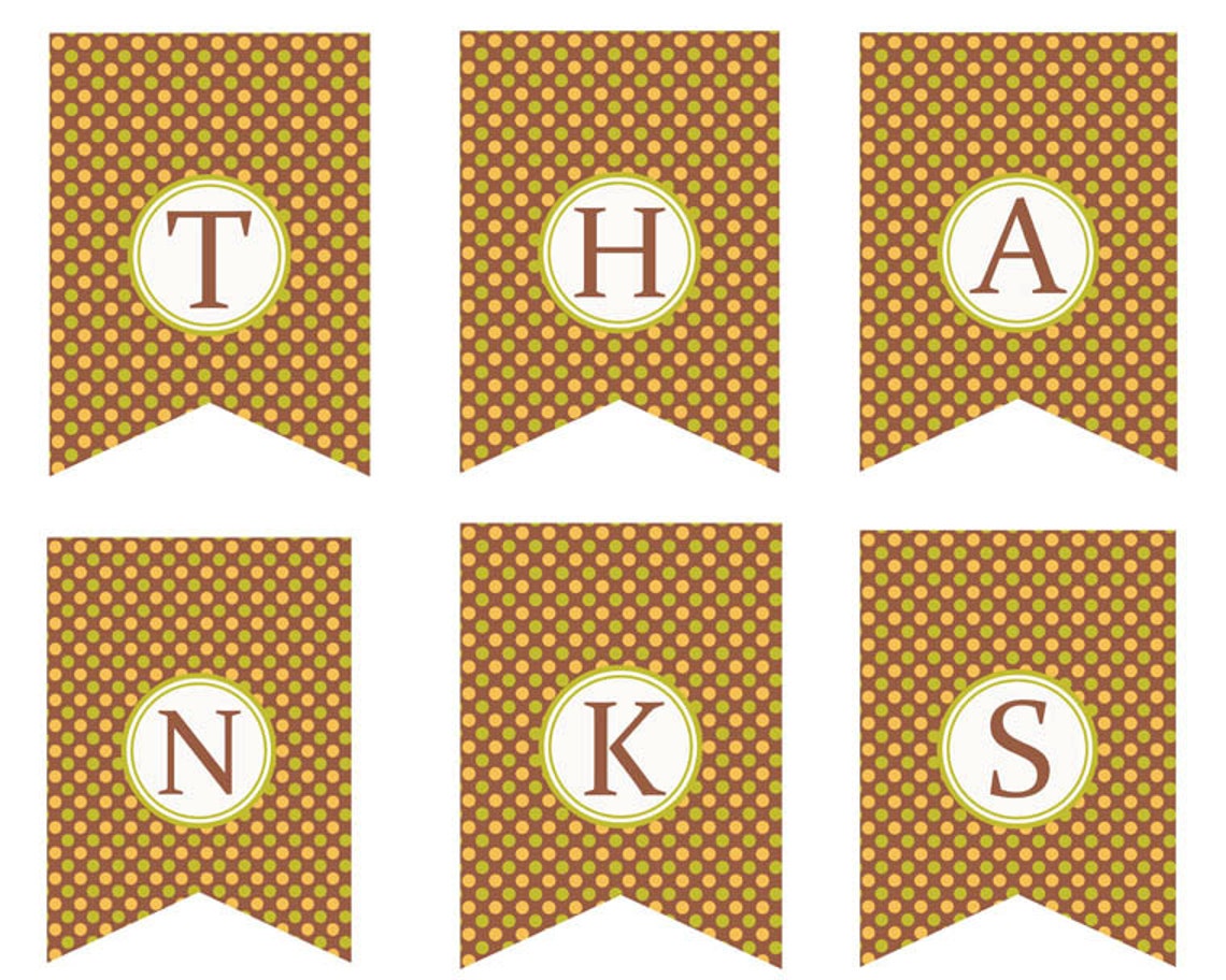 Thanksgiving Printable Decor Give Thanks Banner Instant - Etsy