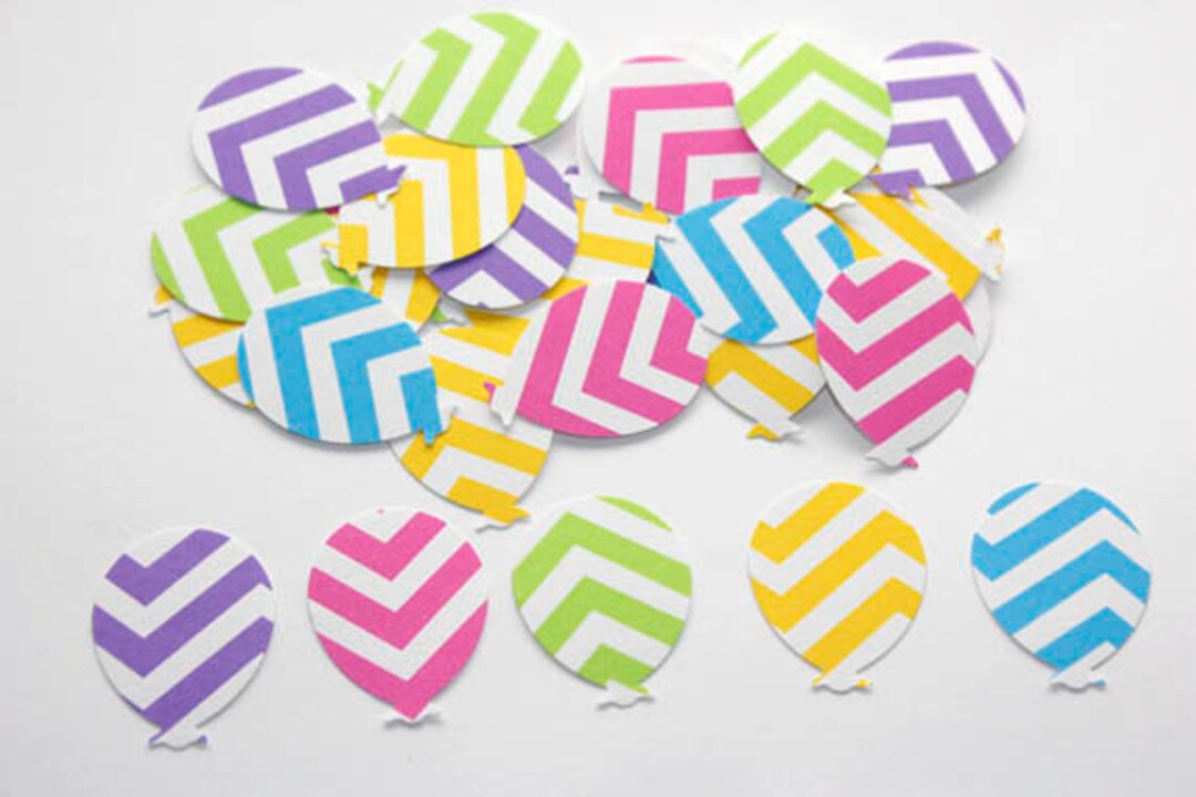 100 Chevron Party Balloon Confetti Chevron Stripe Balloon - Etsy