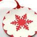 Set of 6 Handmade Snowflake Tags Snowflake Gift Tags Red and - Etsy