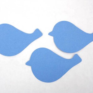 25 Blue Bird Cut Outs Die Cut Paper Birds, Boy Baby Bird Shower, Bird ...