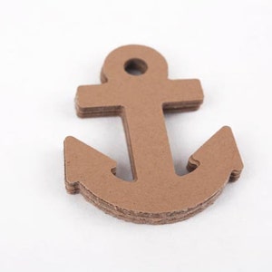 25 Kraft Paper Anchor Die Cuts for Nautical Theme & Beach Theme Wedding ...