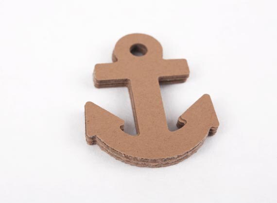 25 Kraft Paper Anchor Die Cuts for Nautical Theme & Beach Theme Wedding ...