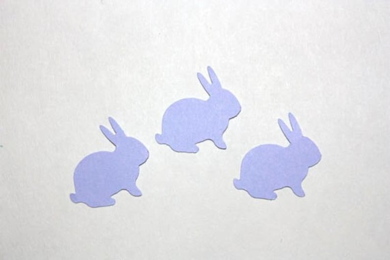 Easter Bunny Confetti Paper Bunny Cut Outs Bunny Die Cuts - Etsy