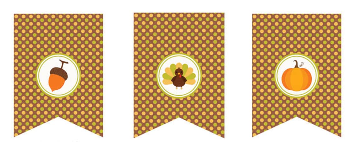 Thanksgiving Printable Decor Give Thanks Banner Instant - Etsy