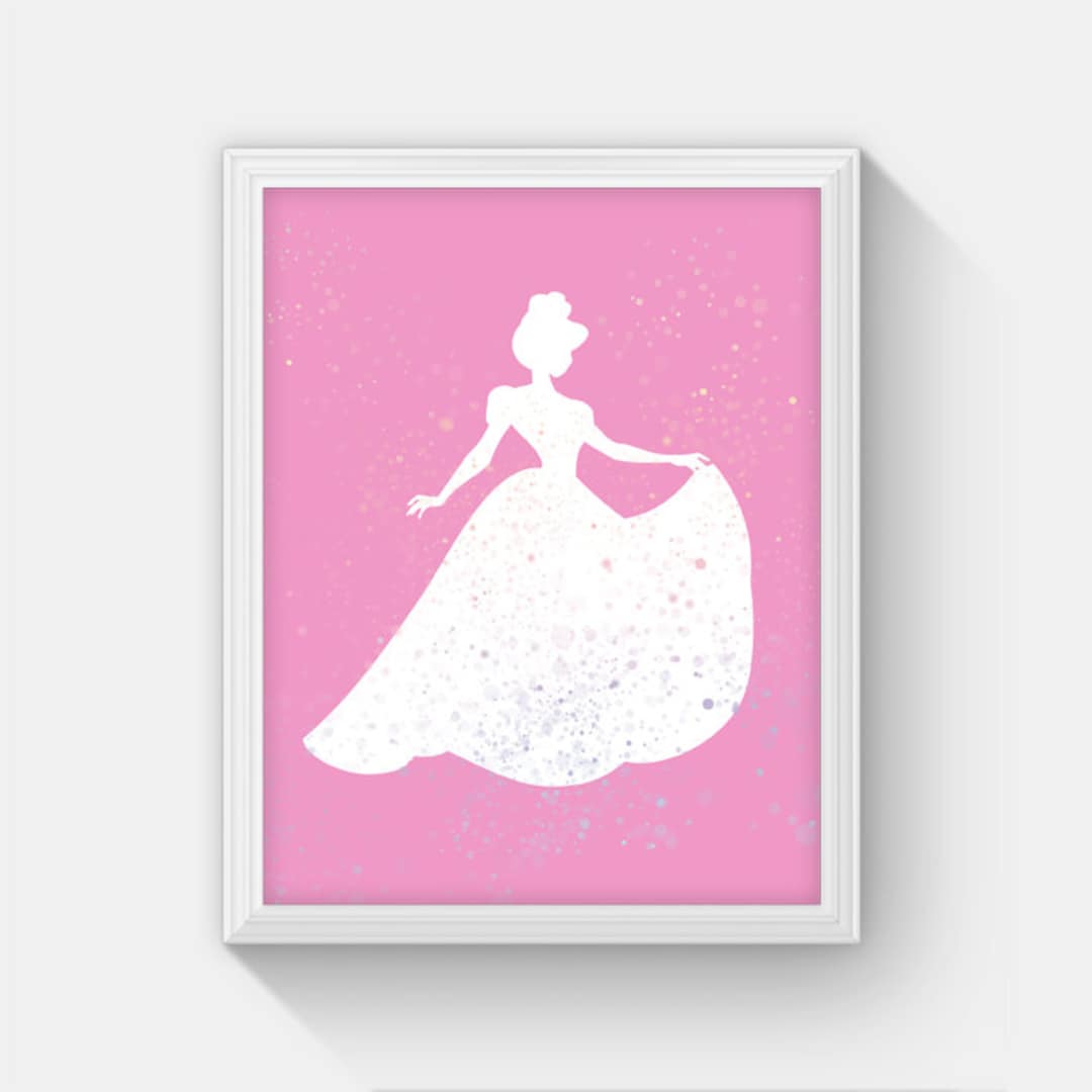 Pink Princess Print Instant Download, Princess Printables Nursery Art ...