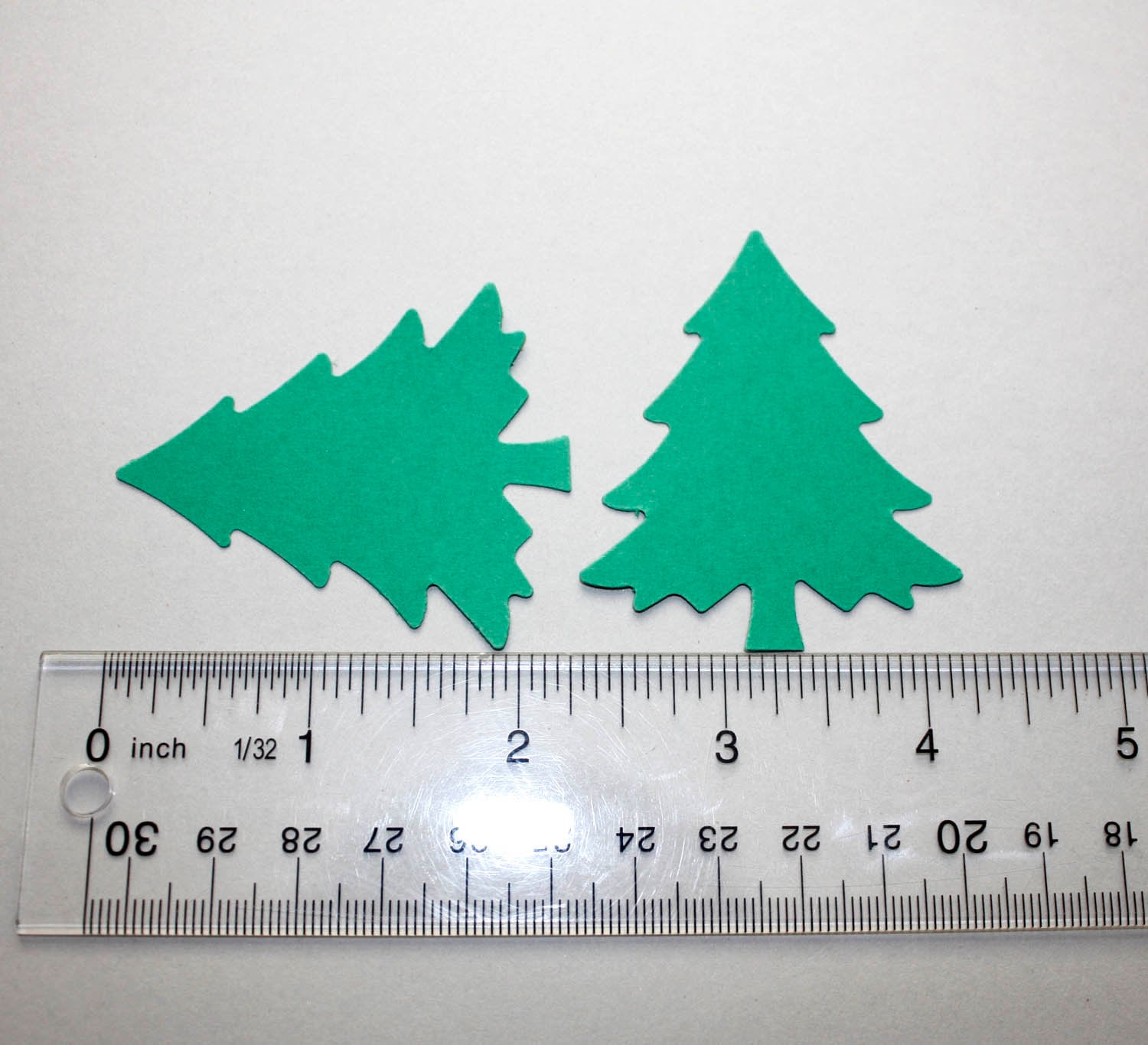 25 Green Christmas Tree Die Cuts, Christmas Party Decorations ...