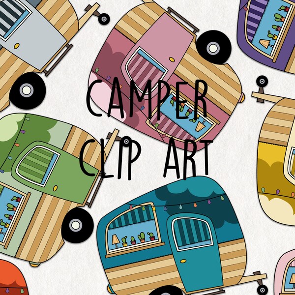 Camper Clipart - Etsy