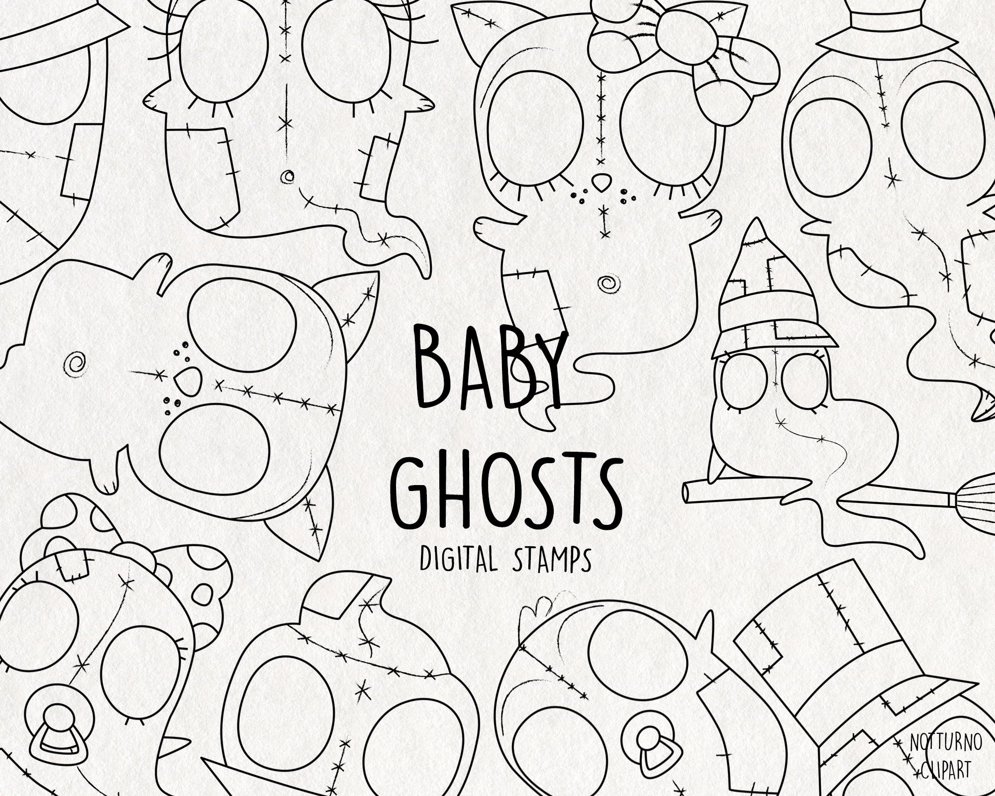Baby Ghosts SVG Clipart. Halloween SVG Clip Art. Spooky Ghosts - Etsy
