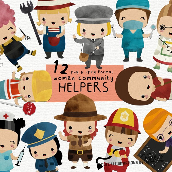 Community Helpers Clipart - Etsy