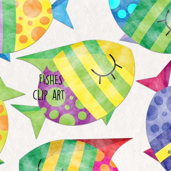 Colorful Fish Art - Etsy