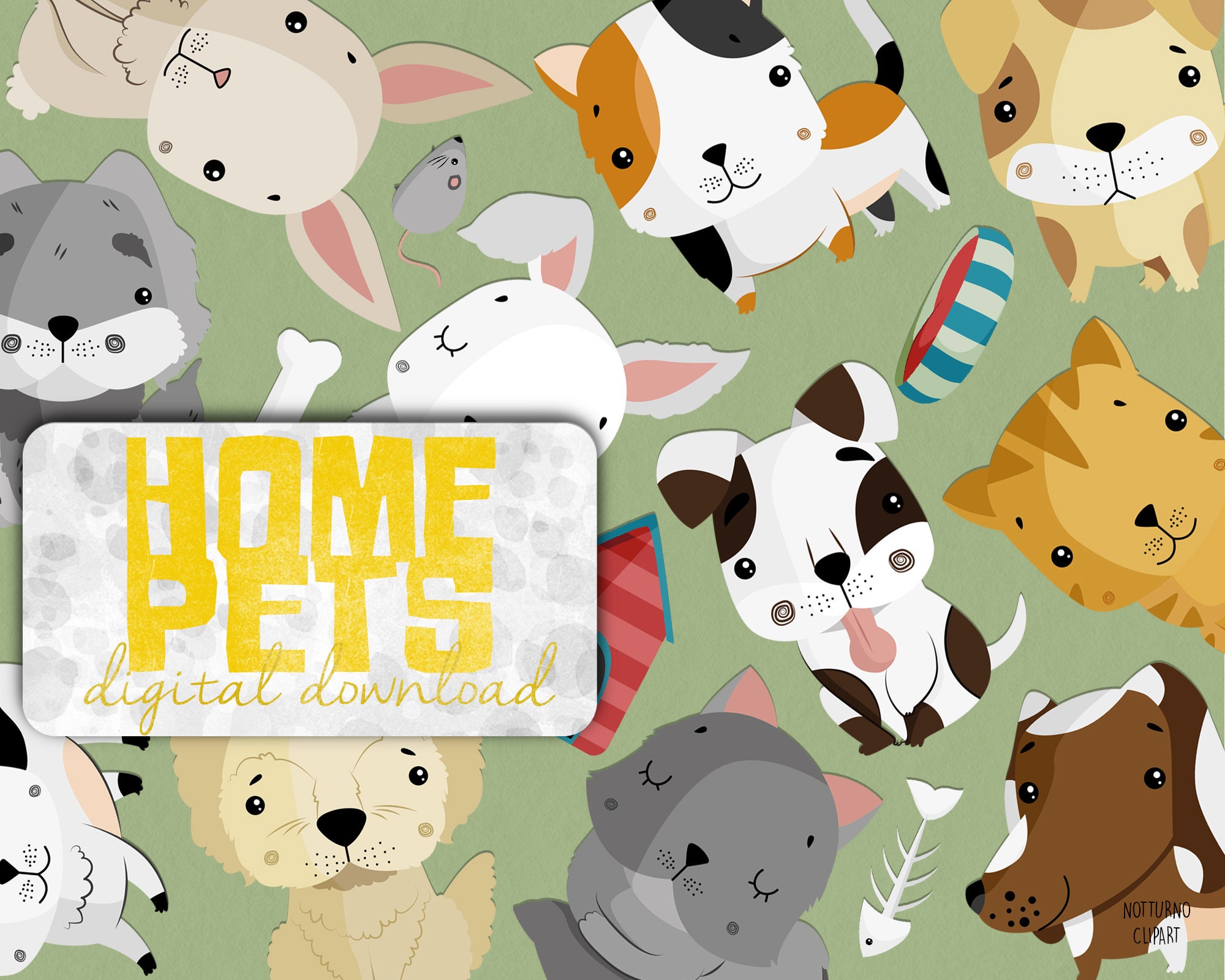 Dogs And Cats Together Clip Art