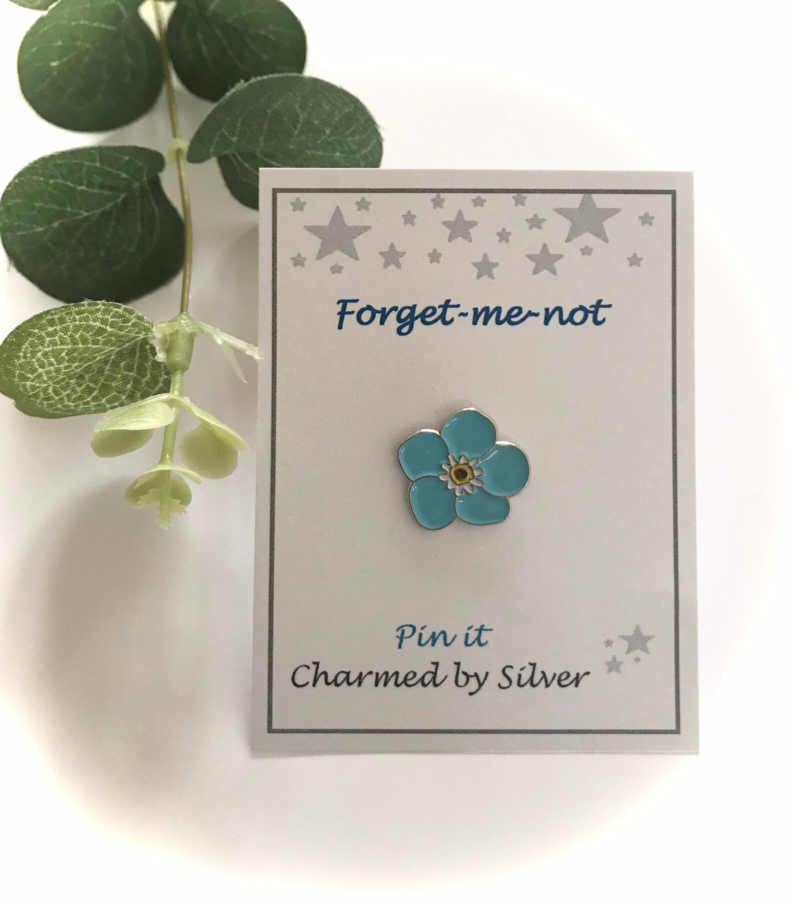 Gorgeous Forgetmenot Enamel Pin Badge - Etsy UK