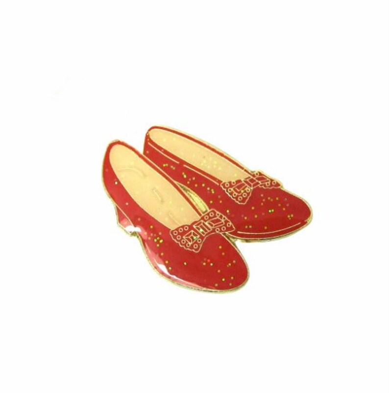 Ruby Red Sparkle Slippers Shoes Enamel Pin Badge Give a Girl - Etsy